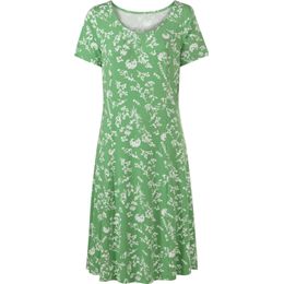 WITT Damen Jerseykleid im floralen Muster, apfel-ecru-bedruckt, Gr&ouml;&szlig;e 46