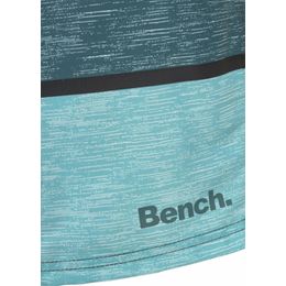 Bench. Herren Badeshorts, schwarz-blau-hellblau, Gr&ouml;&szlig;e L (52)