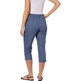 WITT Damen Caprihose mit imitiertem Knopfverschluss, rauchblau, Gr&ouml;&szlig;e 48