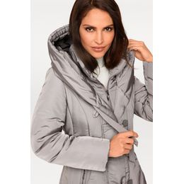 Heine Witt Damen Parka mit leichter Wattierung, grau, Gr&ouml;&szlig;e 34