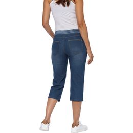 WITT Damen Caprijeans mit Rundum-Dehnbund, blue-stone-washed, Gr&ouml;&szlig;e 38