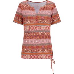 Heine Damen Kurzarmshirt, Orange, Gr. 40, T-Shirts, Material: Viskose
