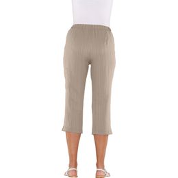 WITT Damen Caprihose mit imitiertem Knopfverschluss, sesam, Gr&ouml;&szlig;e 38