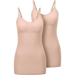 w&auml;schepur w&auml;schepur Damen BH-Hemd mit doppelt gemoldeten Cups, camel, Gr&ouml;&szlig;e 48