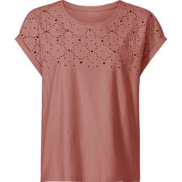 Heine Damen Rundhalsshirt, Rosa, Gr. 44, T-Shirts, 100% Baumwolle