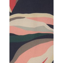 s.Oliver Damen Blusenkleid, marine-koralle bedruckt, Gr&ouml;&szlig;e 34