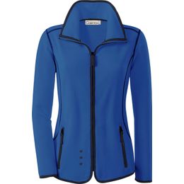 WITT Damen Fleecejacke mit Sternchen-Stickerei, royalblau, Gr&ouml;&szlig;e 52
