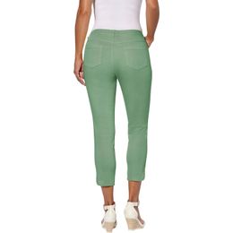 WITT Damen 7/8-Jeans mit Glitzersteinchen an den Beinschlitzen, eucalyptus, Gr&ouml;&szlig;e 52