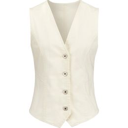 WITT Damen Jeansweste mit tailliertem Schnitt, ecru, Gr&ouml;&szlig;e 52