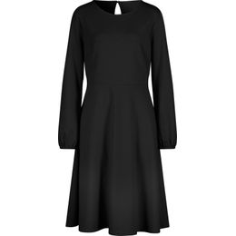 WITT Damen Jerseykleid mit elastischen B&uuml;ndchen, schwarz, Gr&ouml;&szlig;e 56