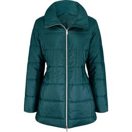 WITT Damen Steppjacke in taillierter Longform, petrol, Gr&ouml;&szlig;e 46