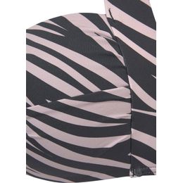 Lascana Bandeau-Bikini-Top, Schwarz, Gr. 40B, Damen, Bandeau-Bikinis, trageangenehmes Material: Polyamid, Elasthan