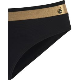 Lascana Damen Bikini-Hose, schwarz-goldfarben, Gr&ouml;&szlig;e 36