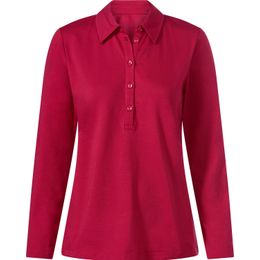 WITT Damen Poloshirt aus Baumwoll-Qualit&auml;t, rot, Gr&ouml;&szlig;e 50
