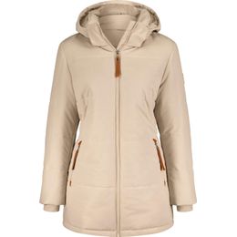 WITT Damen Outdoorjacke mit abnehmbarer Kapuze und Jersey-B&uuml;ndchen, sand, Gr&ouml;&szlig;e 50