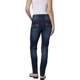 WITT Damen 5-Pocket-Jeans mit hohem Bund, dark blue, Gr&ouml;&szlig;e 20