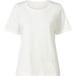 WITT Damen Kurzarmshirt mit Rundhals-Ausschnitt, ecru, Gr&ouml;&szlig;e 48
