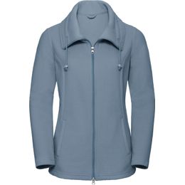 WITT Damen Fleecejacke mit 2-Wege-Rei&szlig;verschluss, hellblau, Gr&ouml;&szlig;e 52