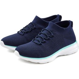 Lascana Damen Sneaker, Blau, Gr. 42, Sneakers & Schn&uuml;rer, Material: Textil