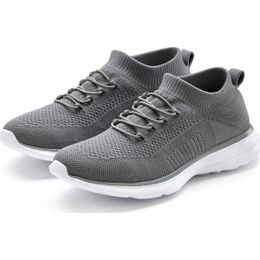 Lascana Damen Sneaker, Grau, Gr. 43, Sneakers & Schn&uuml;rer, Material: Textil