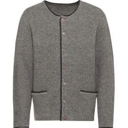 Marco Donati Herren Strickjacke, grau-meliert, Gr&ouml;&szlig;e 54