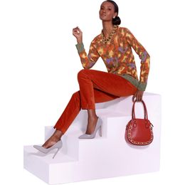 WITT Damen Samthose mit Zierpaspel-Taschen hinten, rostrot, Gr&ouml;&szlig;e 20