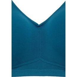 petite fleur by Lascana Damen Entlastungs-BH, petrol+wei&szlig;, Gr&ouml;&szlig;e 105C