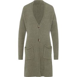 Heine Damen Strickjacke, Gr&uuml;n, Gr. 46, Longstrickjacken, Material: Polyacryl