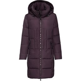 WITT Damen Steppmantel mit Raffung am Stehkragen, aubergine, Gr&ouml;&szlig;e 52