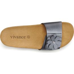 Vivance Damen Pantolette, grau metallic, Gr&ouml;&szlig;e 41