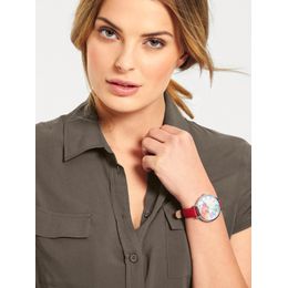 Heine Witt Damen Kurzarm-Bluse im Viskose-Mix, oliv, Gr&ouml;&szlig;e 34