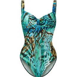 Sunflair Damen Badeanzug mit Druck-Dessin, smaragd-t&uuml;rkis-bedruckt, Gr&ouml;&szlig;e 42B