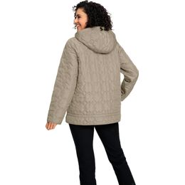 WITT Damen Steppjacke mit Tunnelzug im Saum, schlamm, Gr&ouml;&szlig;e 54