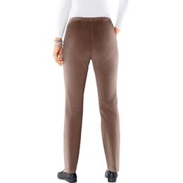 WITT Damen Schlupfhose mit optisch streckender Ziernaht, taupe, Gr&ouml;&szlig;e 52