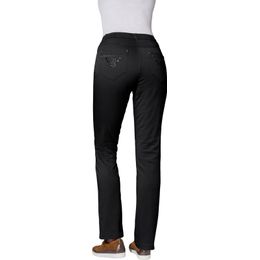 WITT Damen Jeans mit Metallpl&auml;ttchen-Deko, schwarz, Gr&ouml;&szlig;e 215