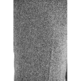 COME ON Damen B&uuml;gelfaltenhose mit Taillenabn&auml;hern, schwarz-wei&szlig; Fischgrat, Gr&ouml;&szlig;e 245