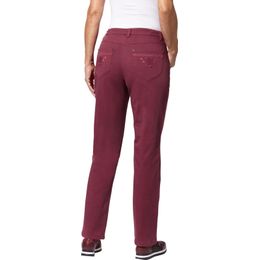 WITT Damen Jeans mit Metallpl&auml;ttchen-Deko, bordeaux, Gr&ouml;&szlig;e 38