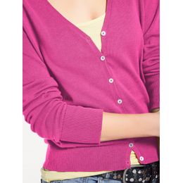 Heine Witt Damen Feinstrickjacke im Cardigan-Style, pink, Gr&ouml;&szlig;e 48