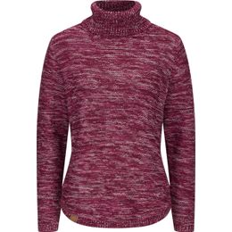WITT Damen Pullover mit Rollkragen, bordeaux-meliert, Gr&ouml;&szlig;e 38