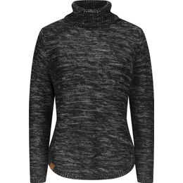 WITT Damen Pullover mit Rollkragen, schwarz-meliert, Gr&ouml;&szlig;e 44