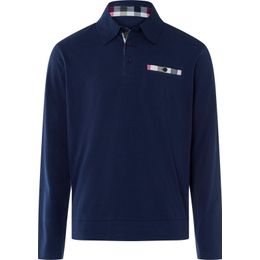 WITT Herren Langarm-Poloshirt, marine, Gr&ouml;&szlig;e 44/46