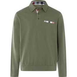 WITT Herren Langarm-Poloshirt, khaki, Gr&ouml;&szlig;e 44/46