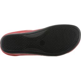 Franken Schuhe Damen Pantolette mit 2 Klettverschl&uuml;ssen am Rist, rot, Gr&ouml;&szlig;e 36
