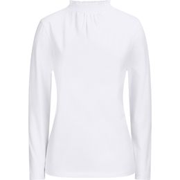 Heine Damen Stehkragenshirt, Natur, Gr. 52, Langarm-Shirts, 100% Baumwolle