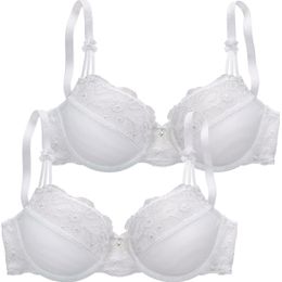 Nuance by Lascana Damen B&uuml;gel-BH, 2xwei&szlig;, Gr&ouml;&szlig;e 105E