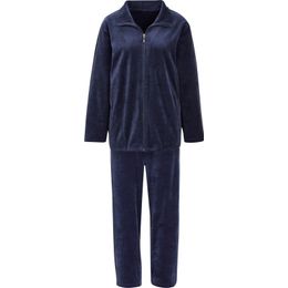 Comtessa Damen Hausanzug mit jeweils 2 Taschen, nachtblau, Gr&ouml;&szlig;e 24/25