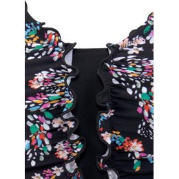 petite fleur by Lascana Damen Badeanzug, schwarz-bedruckt, Gr&ouml;&szlig;e 44B