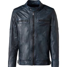 Marco Donati Herren Leder-Jacke, rauchblau, Gr&ouml;&szlig;e 50