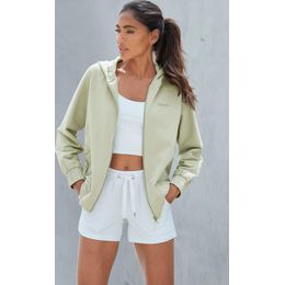 Bench. Loungewear Damen Kapuzensweatjacke, pistazie, Gr&ouml;&szlig;e 36/38