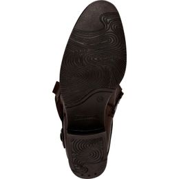 sheego Damen Weitschaftstiefel mit Zierschnalle, braun, Gr&ouml;&szlig;e 40
